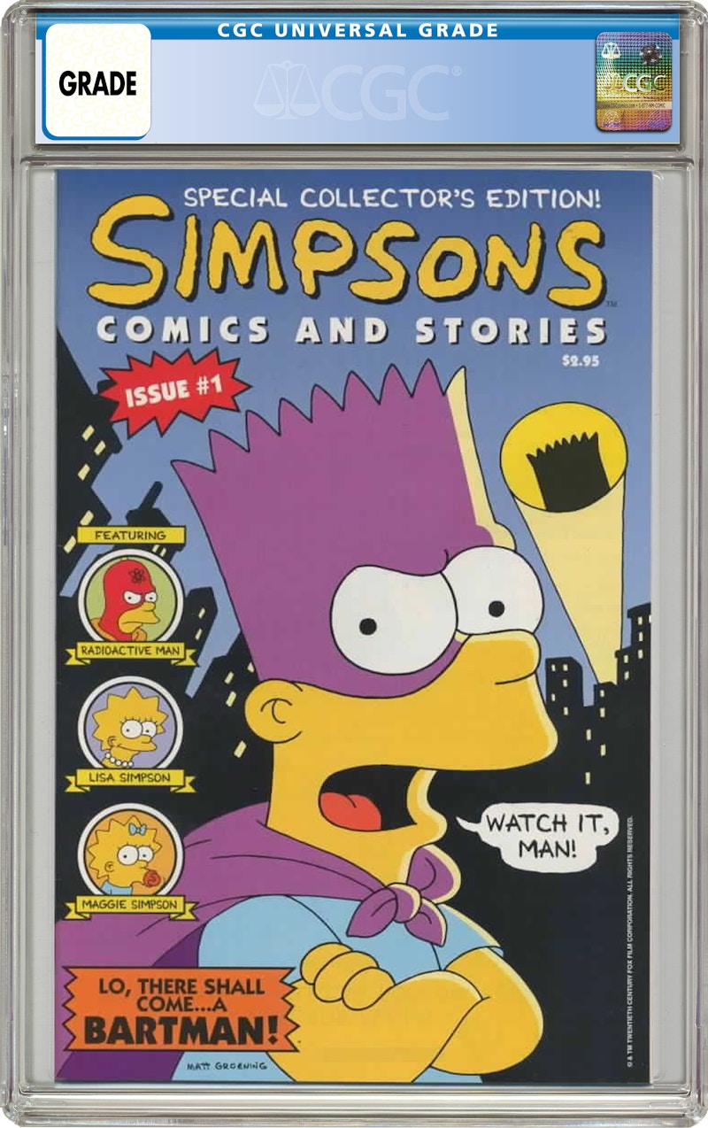 Bongo Simpsons Comics and Stories (1993) #1U Comic Book CGC Graded - US