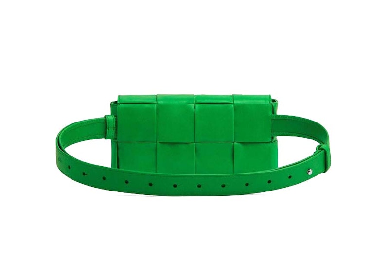 Bottega Veneta Cassette Belt Bag Mini Intreccio Parakeet in Calfsin ...