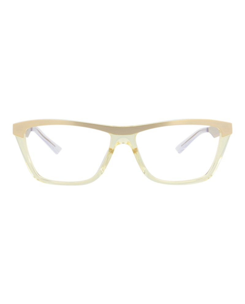 Bottega Veneta Cat Eye-Frame Metal Optical Frames Gold Gold Transparent ...
