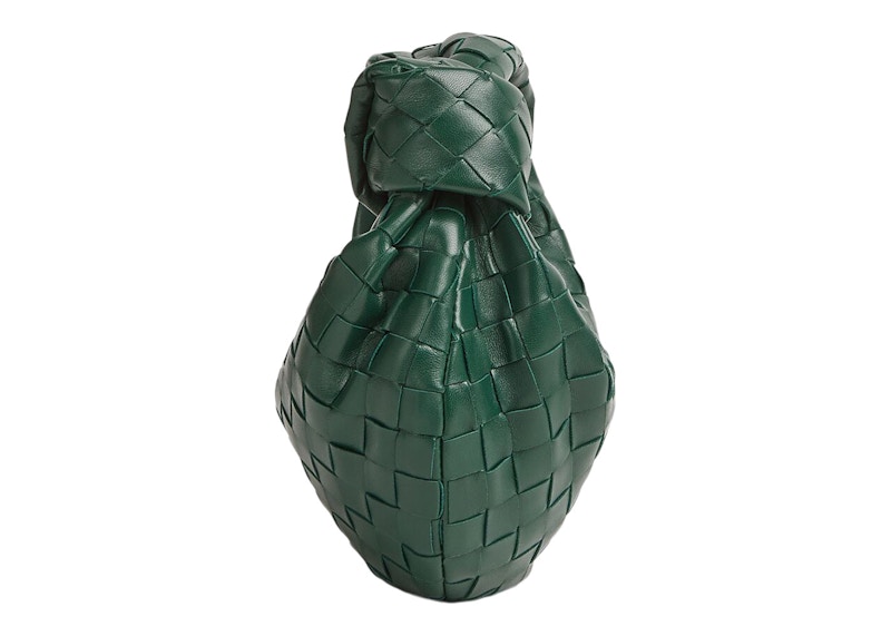 Bottega Veneta Jodie Top Handle Bag Mini Intreccio Green in Lambskin ...
