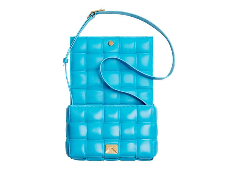 Bottega Veneta Padded Intreccio Cassette Crossbody Bag Pool in Lambskin ...