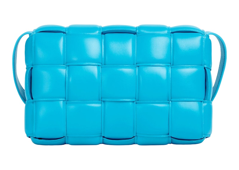 Bottega Veneta Padded Intreccio Cassette Crossbody Bag Pool in Lambskin ...