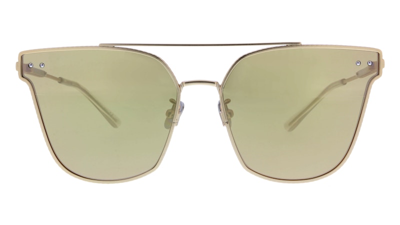 Bottega Veneta Rectangle Sunglasses Gold/Pink (BV0140S-004) in Metal ...