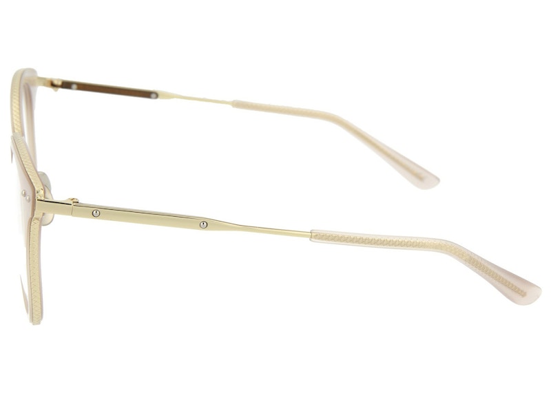 Bottega Veneta Round-Frame Optical Frames Shiny Opal/Pink Shine ...