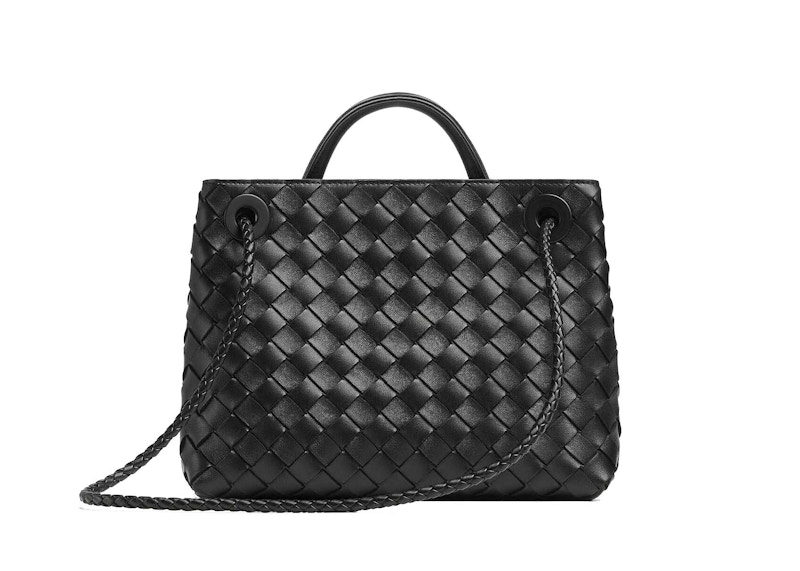 Bottega Veneta Small Andiamo Black in Lambskin with Brass-tone - US