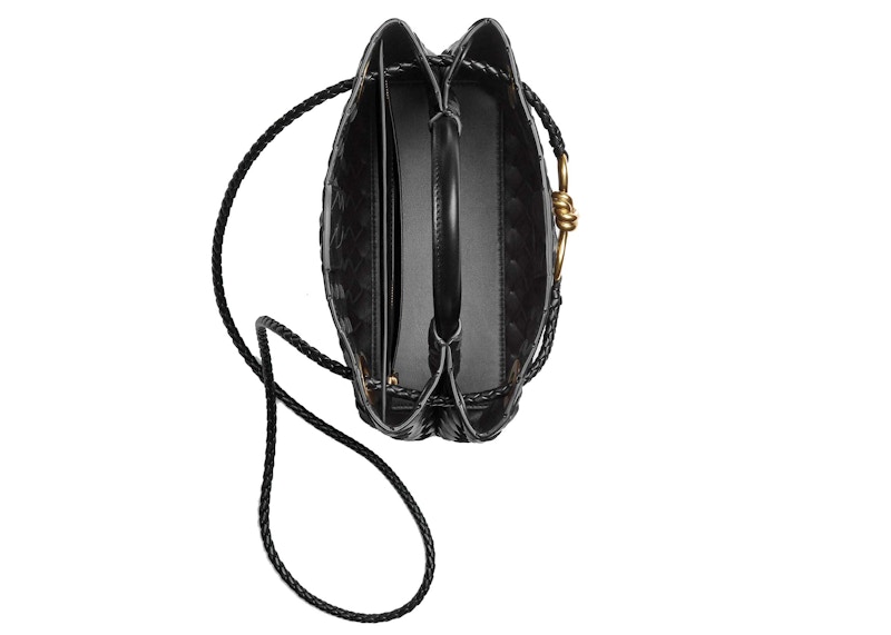 Bottega Veneta Small Andiamo Black in Lambskin with Brass-tone - US