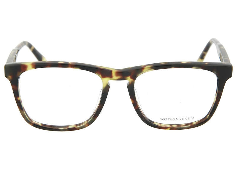 Bottega Veneta Square-Frame Optical Frames Shiny Havana (BV0048O ...