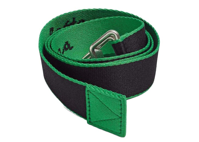 Bottega Veneta Tech Belt Green/Black in Cotton with Silver-tone - US