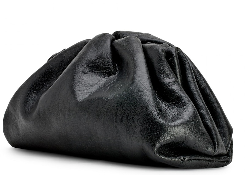 Bottega Veneta x DSM The Pouch Butter Calf Black in Cracked Leather - US