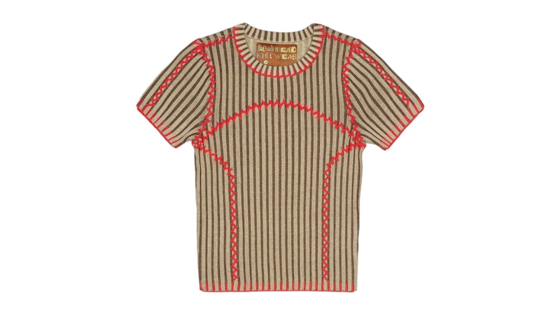 Brain Dead Mariel Sport Knit Top Sand Men's - SS25 - US