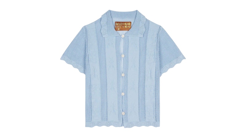 Brain Dead Translucent Doily Top Light Blue Men's - SS25 - US