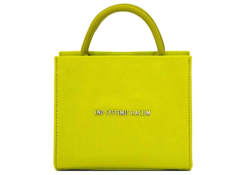 Brandon Blackwood ESR "End Systemic Racism" Satin Canvas Tote Lime ...