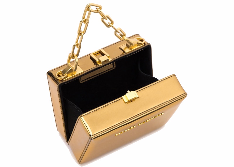 Brandon Blackwood Mini Kendrick Trunk Gold Metallic Mirror in Vegan ...