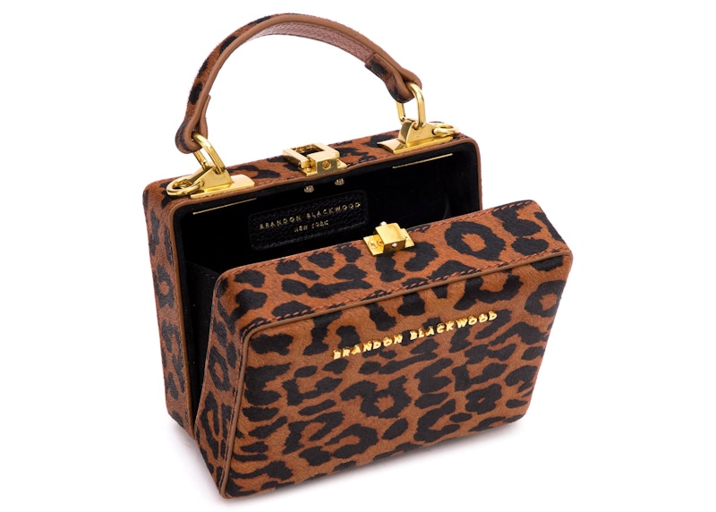 Brandon Blackwood Mini Kendrick Trunk Ponyhair Leopard in Vegan Leather ...