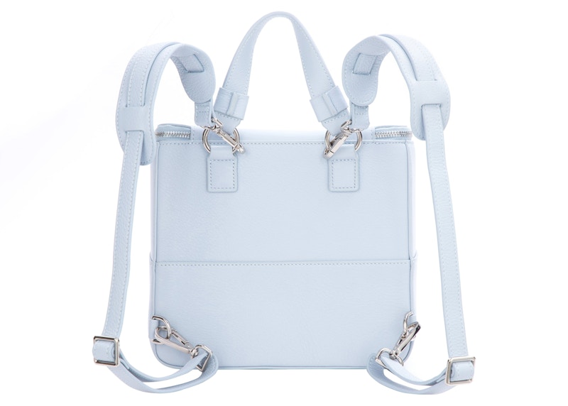 Brandon Blackwood Portmore Backpack Powder Blue in Leather with Silver ...