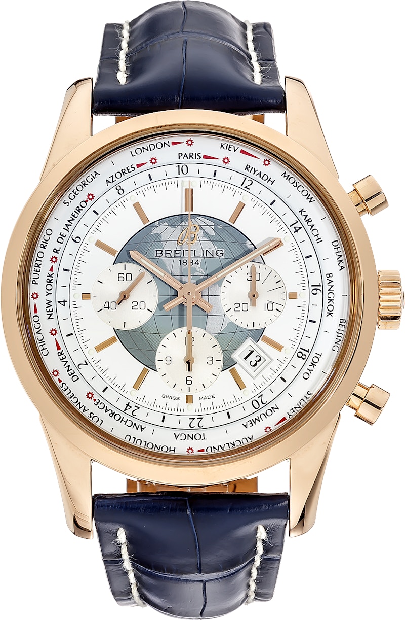 Breitling Tranocean Unitime Chronograph RB0510 46mm in Rose Gold - US