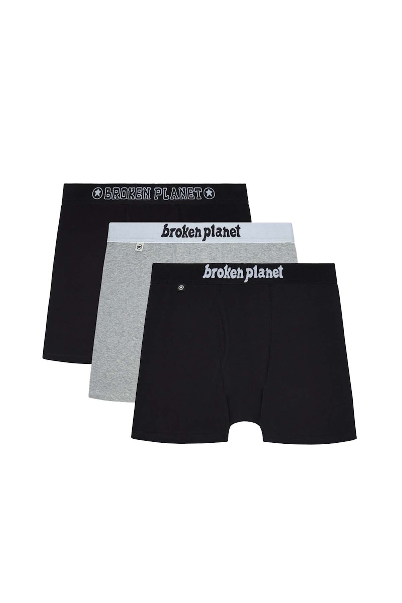 Broken Planet Broken Planet Boxers (3 Pack) Midnight Black/Gray - FW23 - US