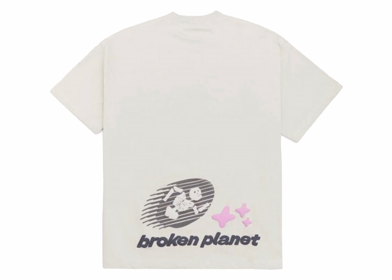 Broken Planet Cosmic Speed T-shirt Bone White Men's - SS24 - US