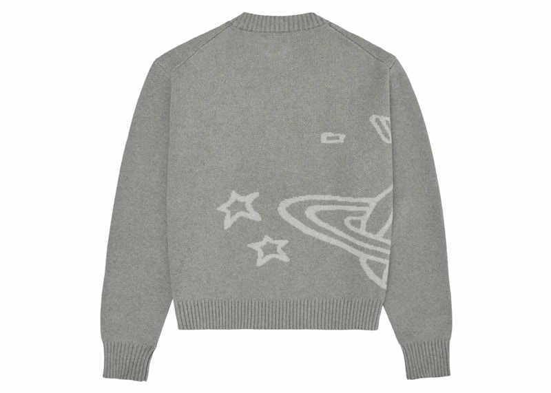 Broken Planet Knit Sweater Heather Grey Men's - FW23 - US