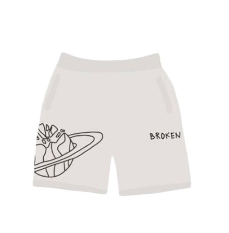 Broken Planet Market Outer Space Shorts White Men's - GB