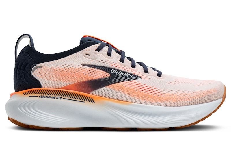 Brooks Adrenaline GTS 25 White Spellbound Orange 男士 - 110454-1D-123 - TW