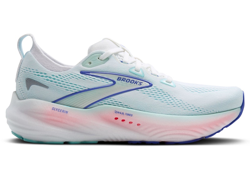 Brooks Glycerin 22 White Limpet Shell Amparo Blue (Women's) - 120434-1B ...