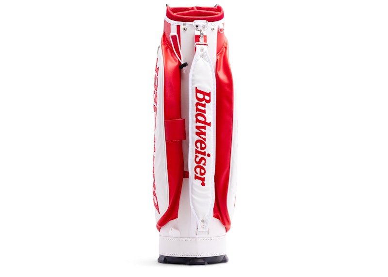 Budweiser x Malbon Golf Red and White Tour Staff Golf Bag ESPN x the V ...