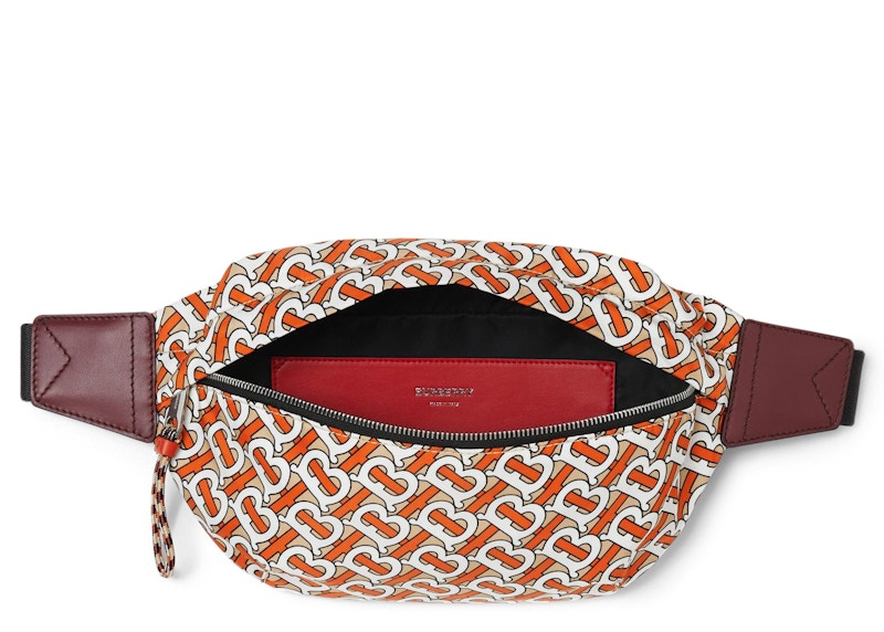 Burberry Bum Bag Monogram Print Medium Vermillion in Nylon/Leather with ...