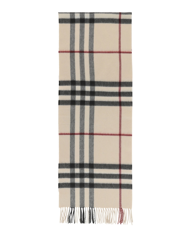 Burberry Giant Check Cashmere Scarf Stone - US