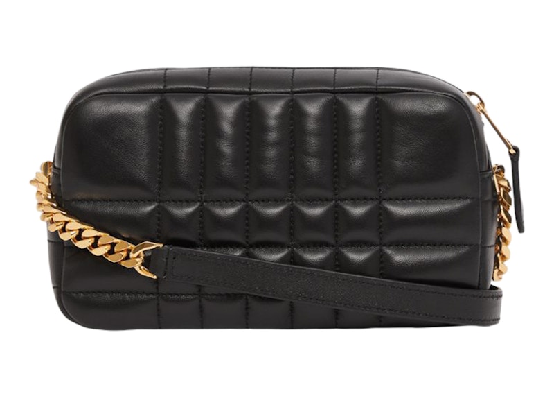 Burberry Quilted Leather Mini Lola Camera Bag Black/Gold-tone in ...