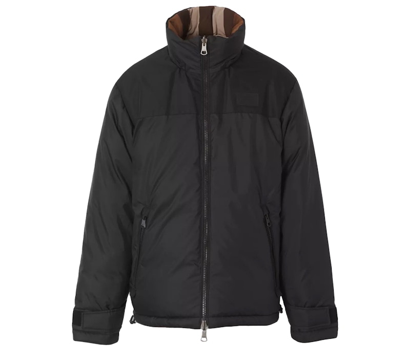 Burberry Reversible Check Nylon Puffer Jacket Dark Birch Brown Men's - US