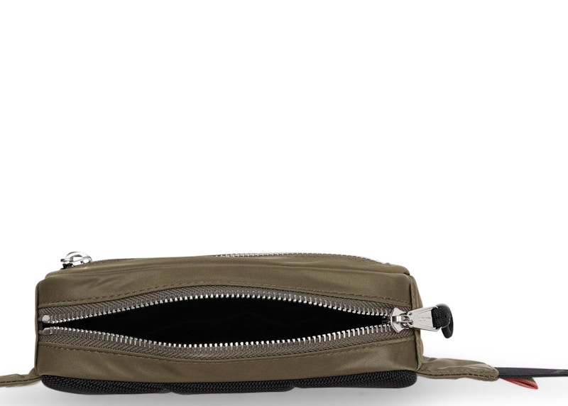 Burberry Cannon Bum Bag Logo Print Small Canvas Green in Nylon/Leather ...