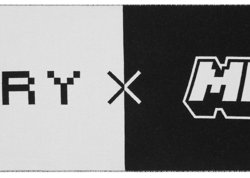 Burberry x Minecraft Logo Jacquard Wool Scarf Monochrome - FW22 - US