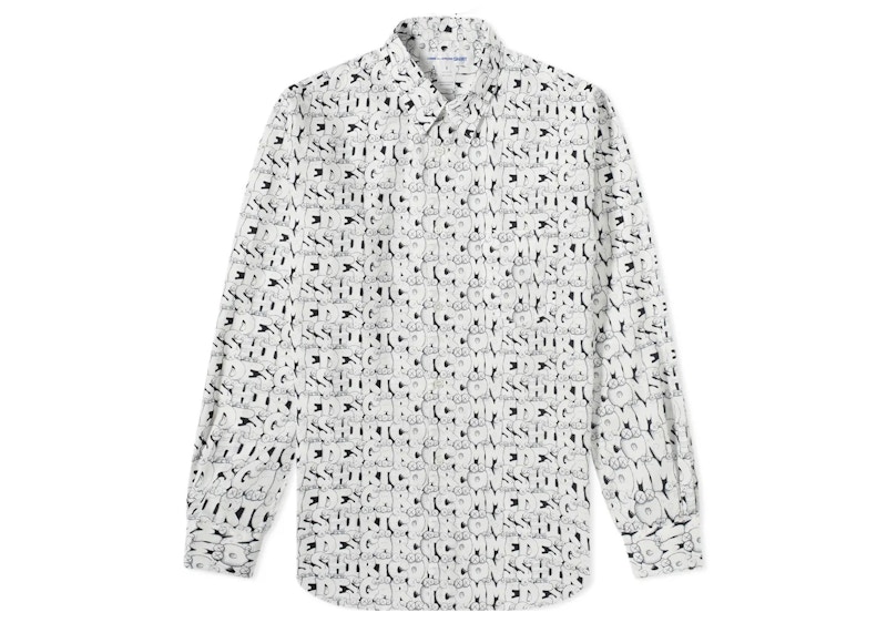 CDG Shirt x KAWS Classic Letters Poplin Shirt White/Black - SS21