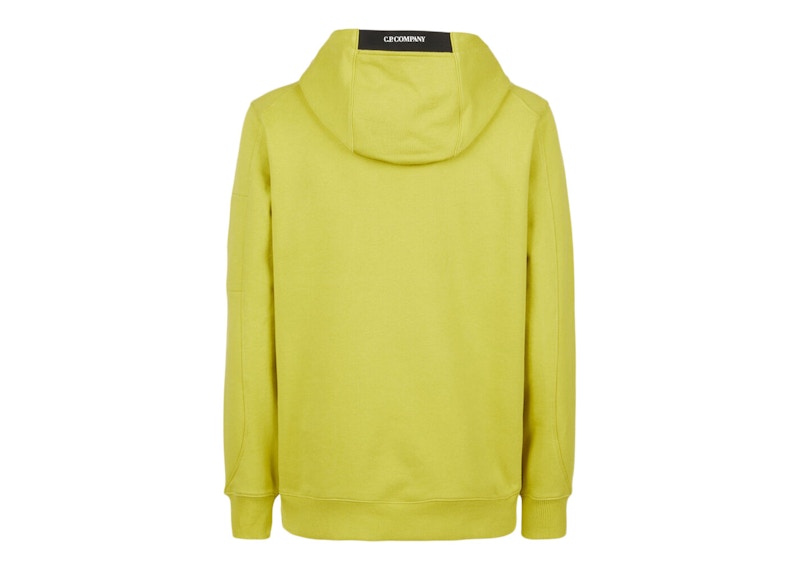 C.P. Company Diagnol Raised Fleece Hoodie Golden Palm-Yellow Men's - US