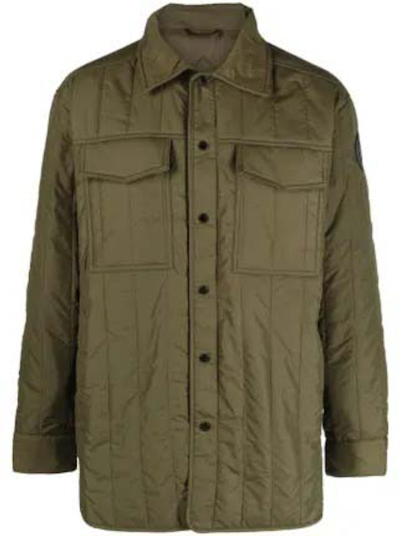 Canada Goose Carlyle Quilted Badge Jacket Military Green Men's - US