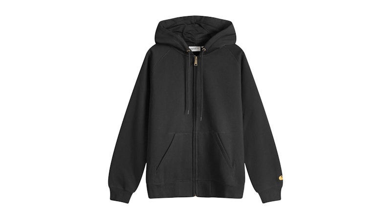 Carhartt WIP Hooded Chase Jacket Black/Gold Men's - FW24 - US
