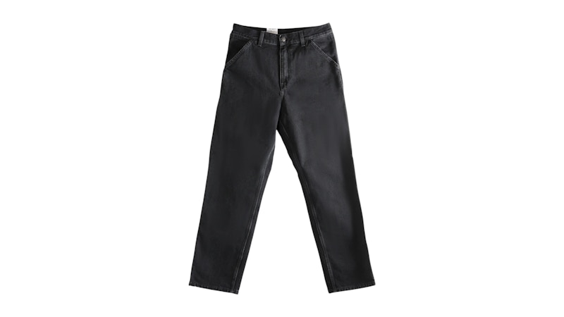 Carhartt WIP Single Knee Pant Stone Washed Black Men's - FW25 - US