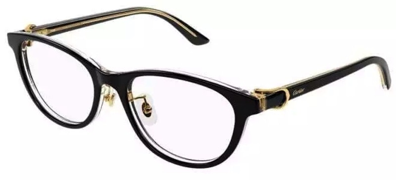 Cartier C Decor Eyeglasses Black (CT0450O-001) in Acetate - US