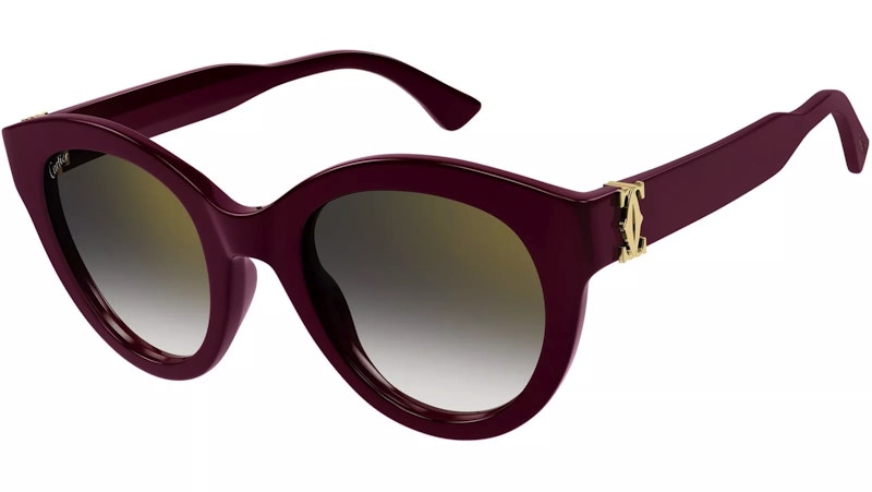 Cartier Double C De Cartier Sunglasses Red (CT0463S-001) in Acetate - US