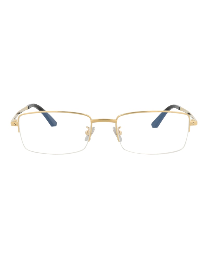 Cartier Square-Frame Titanium Optical Frames Gold Gold Transparent ...