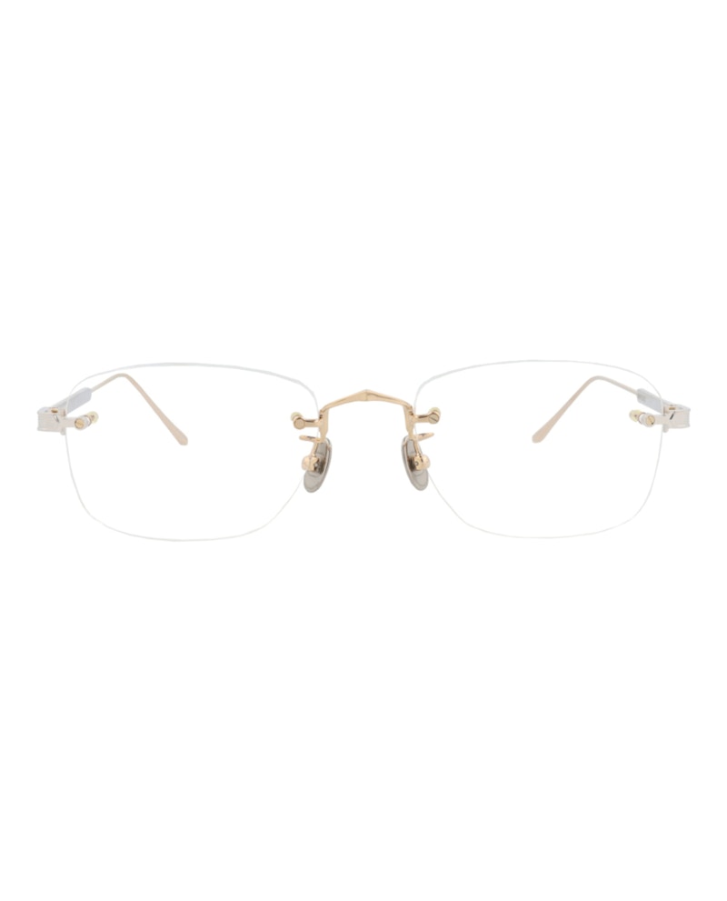 Cartier Square-Frame Titanium Optical Frames Gold Silver (CT0228O ...