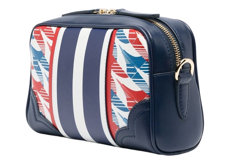 Casablanca Concorde Monogram Messenger Bag Navy Blue/Multi in Calfskin ...