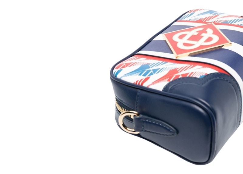 Casablanca Concorde Monogram Messenger Bag Navy Blue/Multi in Calfskin ...