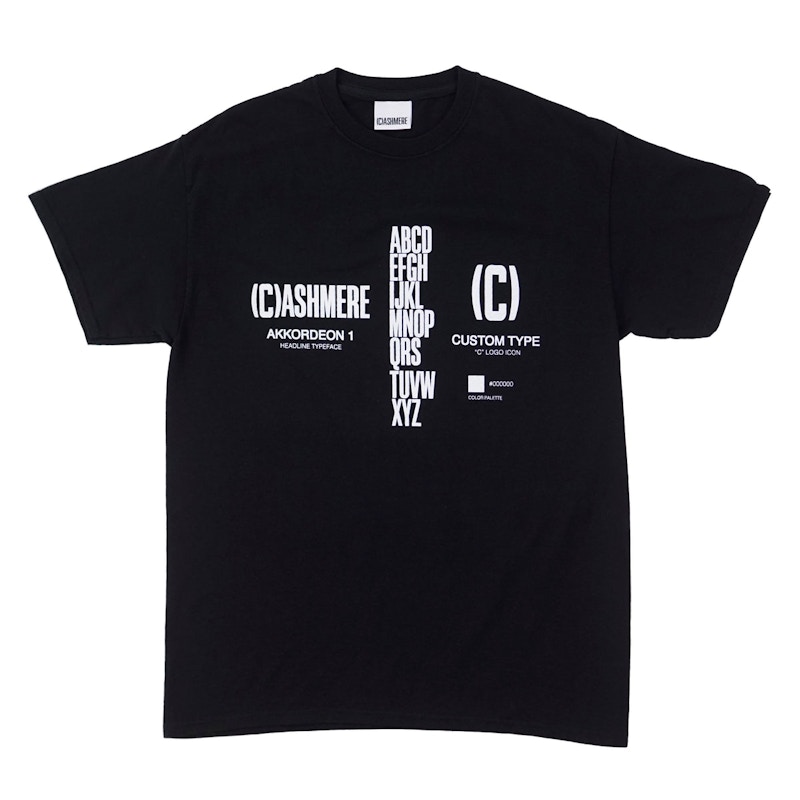 Cashmere Sound Typo T-shirt Black Men's - FW21 - GB