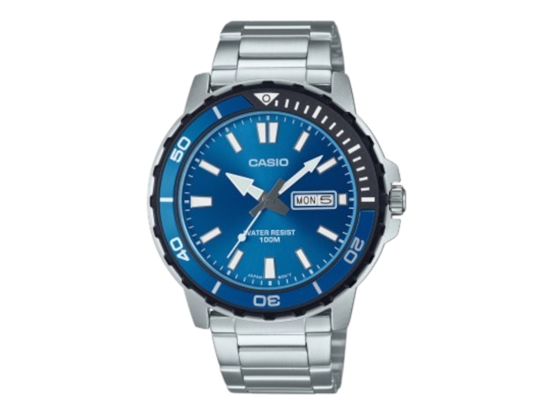 Casio Analog MTD-125D-2A1 46mm in Stainless Steel - US