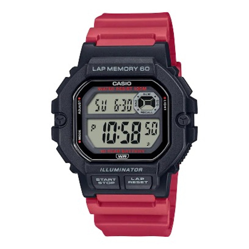 Casio Digital WS-1400H-4A 45mm in Resin - US
