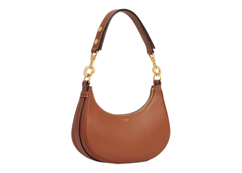 Celine Ava Strap Bag Medium Tan in Smooth Calfskin Leather with Gold ...