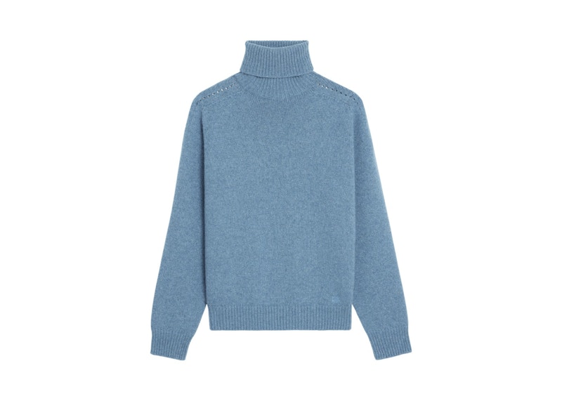 Celine Boxy Turtleneck Sweater with Triomphe Embroidery in Seamless ...