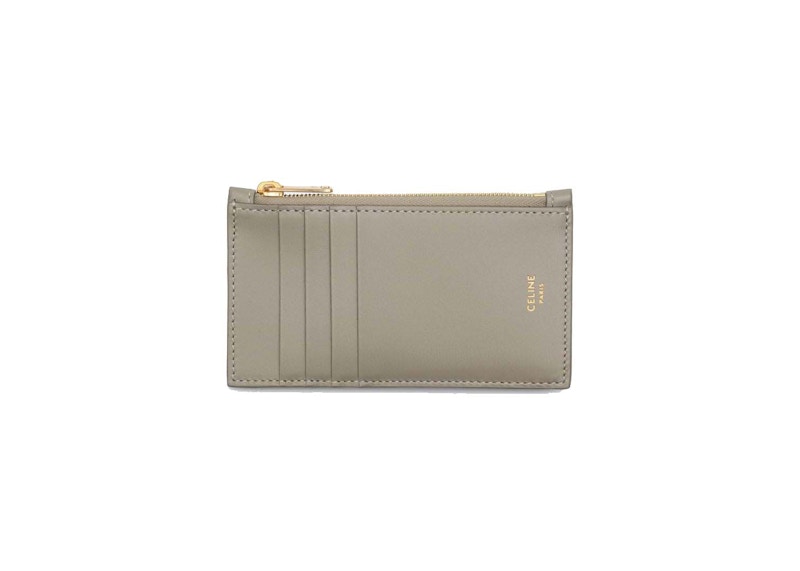 Celine Card Holder in Smooth Calfskin Tan in Leather with Gold-tone - US